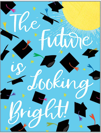 "The Future is Looking Bright" Graduation Card – Basketique