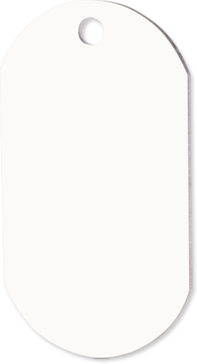 Customizable White 1 Sided ID Tags - Glossy – Basketique