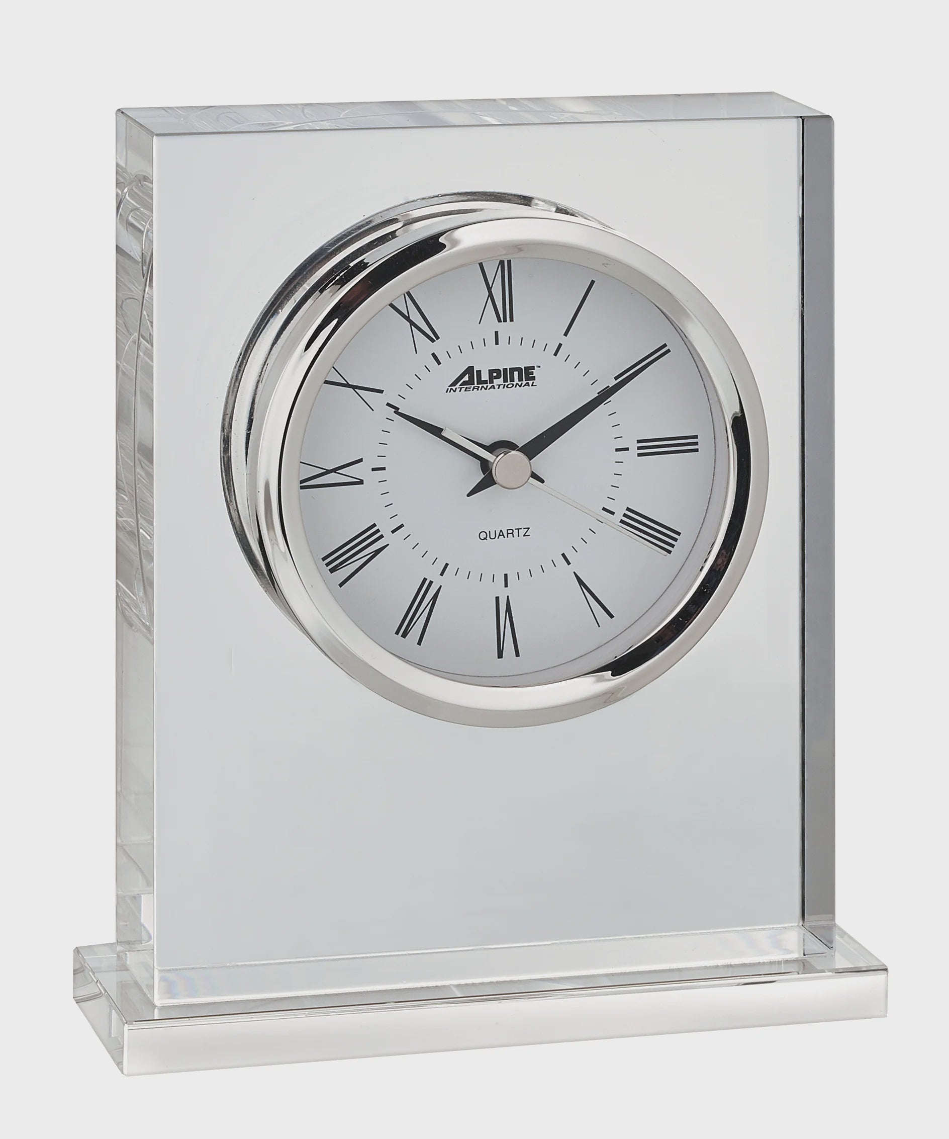 Glass Gift Clock With Engraving Plate – Basketique