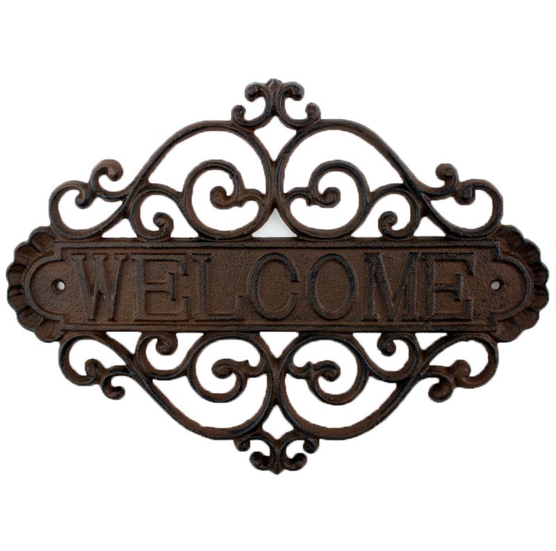 Cast Iron Welcome Sign – Basketique