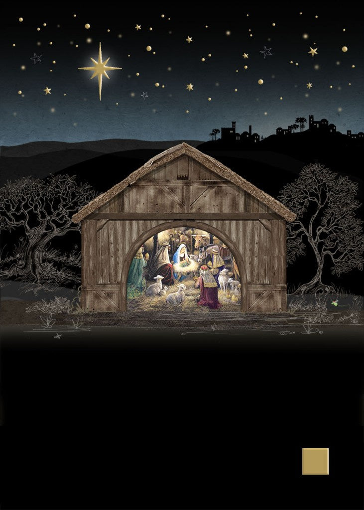 Nativity Stable Christmas Card – Basketique